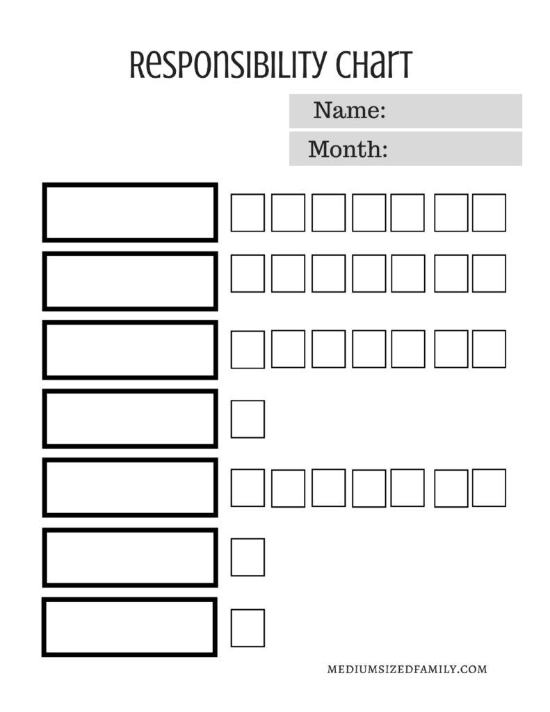 How to Get Kids to Use a Responsibility Chart: Free Printable!